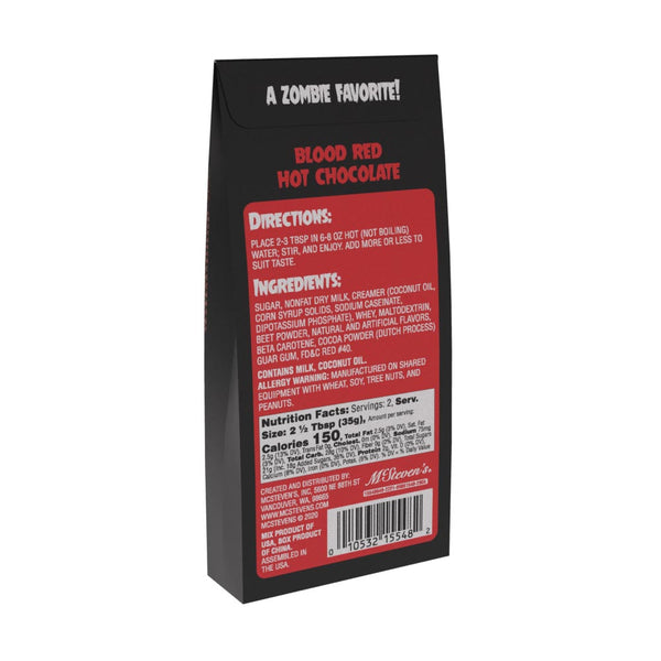 McSteven's Zombies! Blood Red Colorful Hot Chocolate (2.5oz Tent Box ...