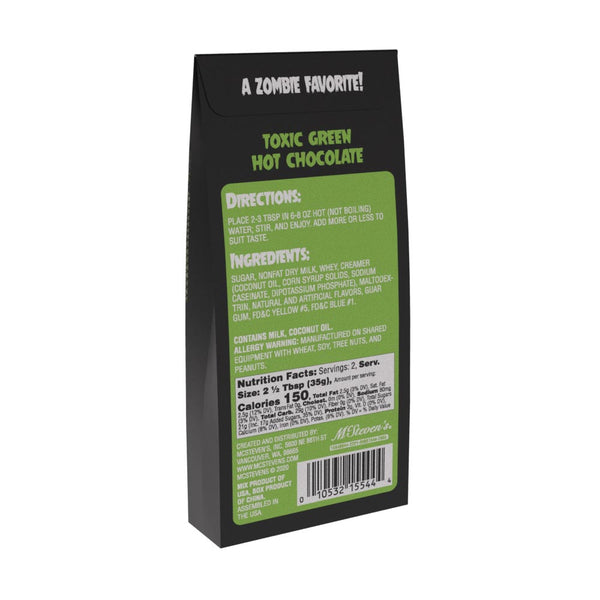 McSteven's Zombies! Toxic Green Colorful Hot Chocolate (2.5oz Tent Box ...
